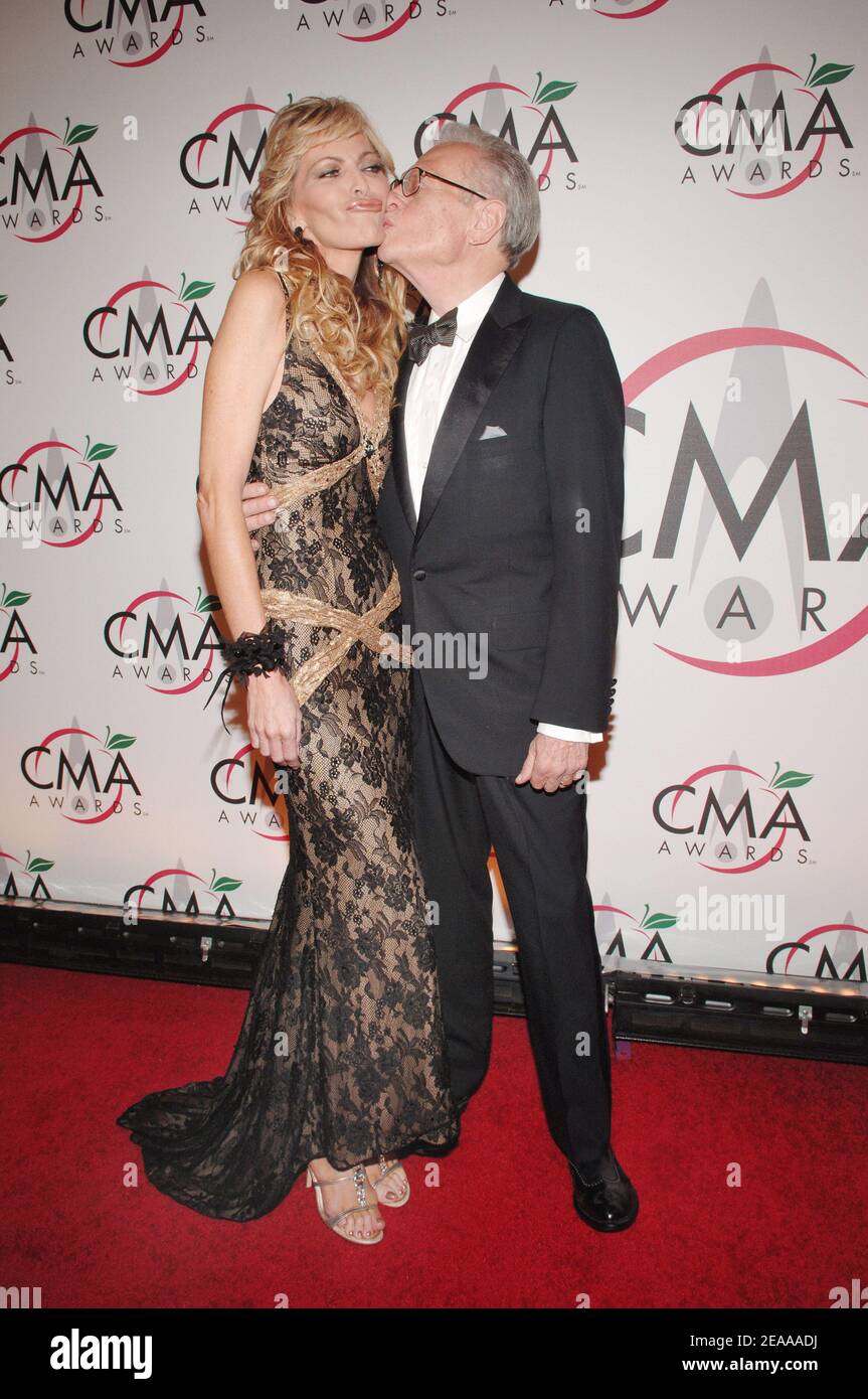 Larry King and his wife Shawn King arriving at the 39th Annual Country ...