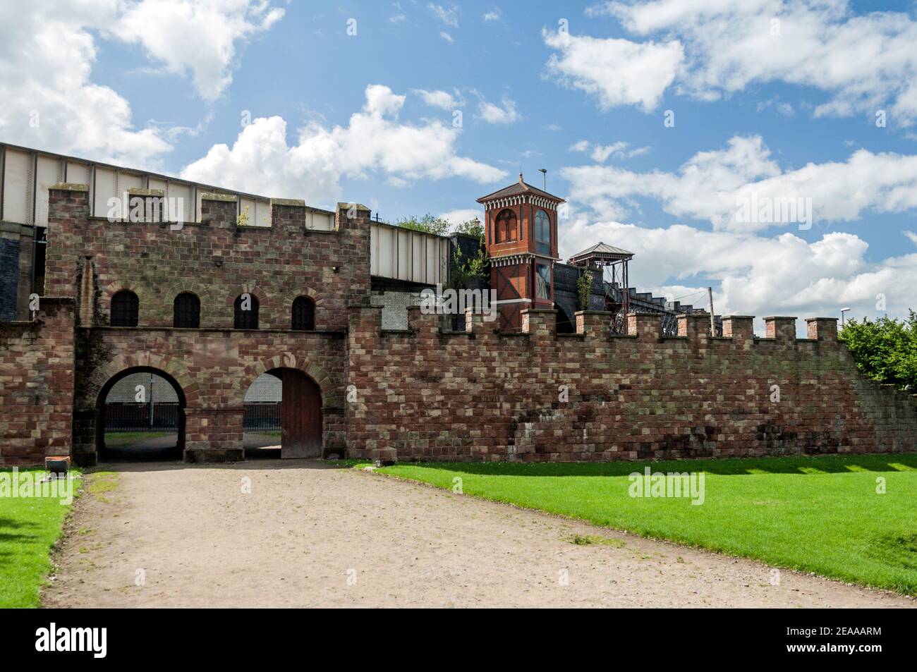 Reconstruction of Castlefield Roman Fort, Manchester Stock Photo - Alamy