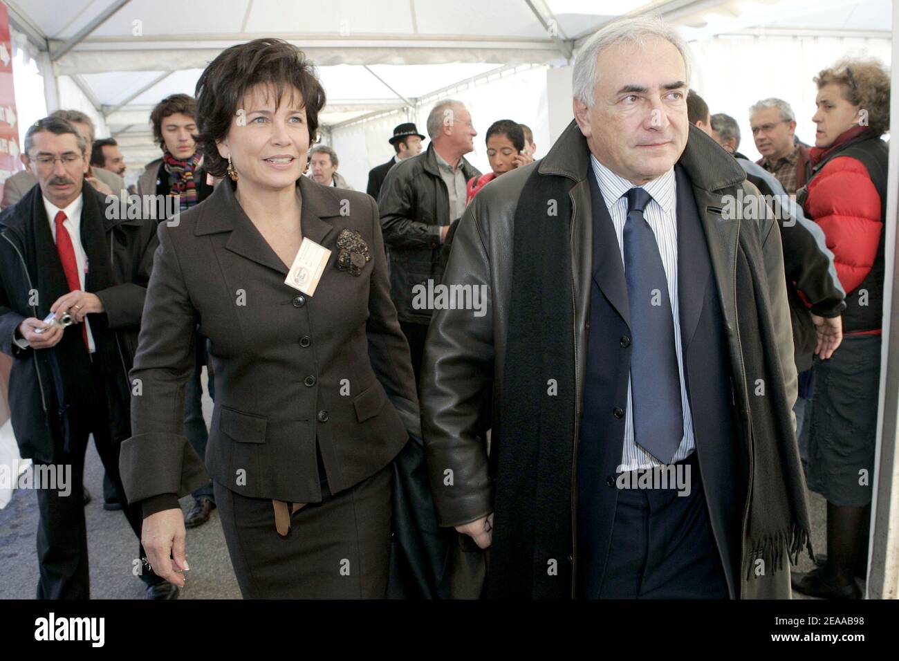 Dominique Strauss-Kahn and wife Anne Sinclair attend the 74th Socialist ...