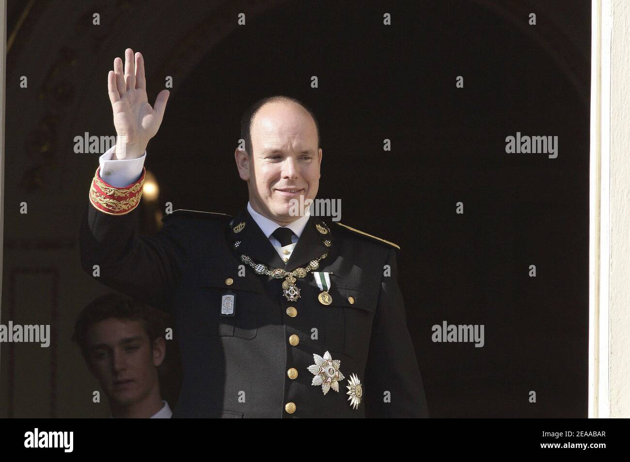 File photo : Prince Albert II of Monaco attends, from the Palace's ...