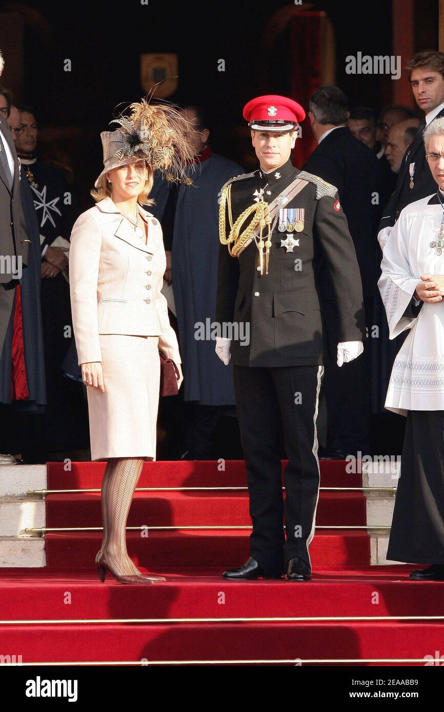 Prince Edward and wife Sophie, Countess of Wessex arrive at Monaco's ...