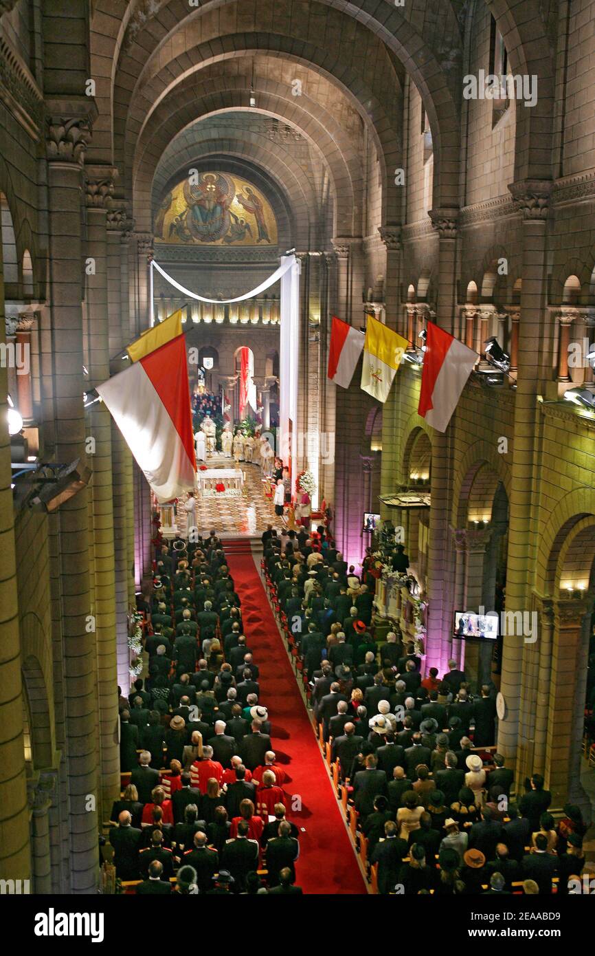 Monaco's princely family inside Monaco's Cathedrale during the ...