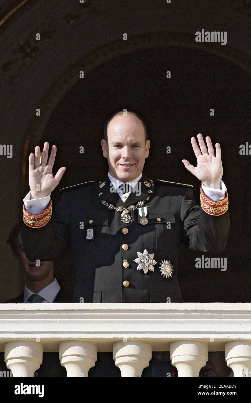 File photo : Prince Albert II of Monaco attends, from the Palace's ...