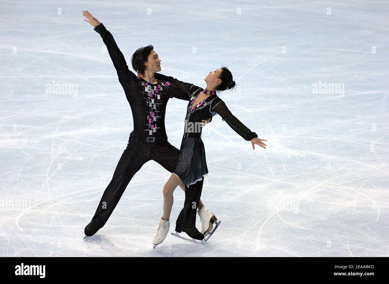 Chinese Qing Pang and Jian Tong perform during the pairs short program ...
