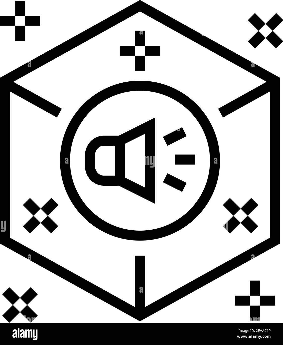 surround sound line icon vector illustration Stock Vector Image & Art ...