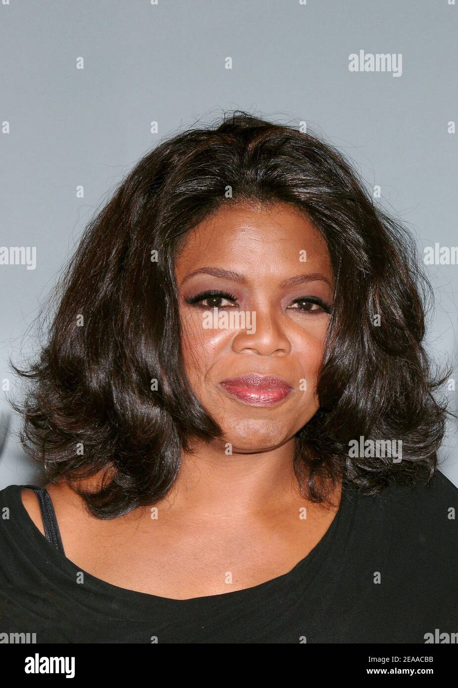 U.S. TV star Oprah Winfrey poses in the pressroom at the 2005 ...