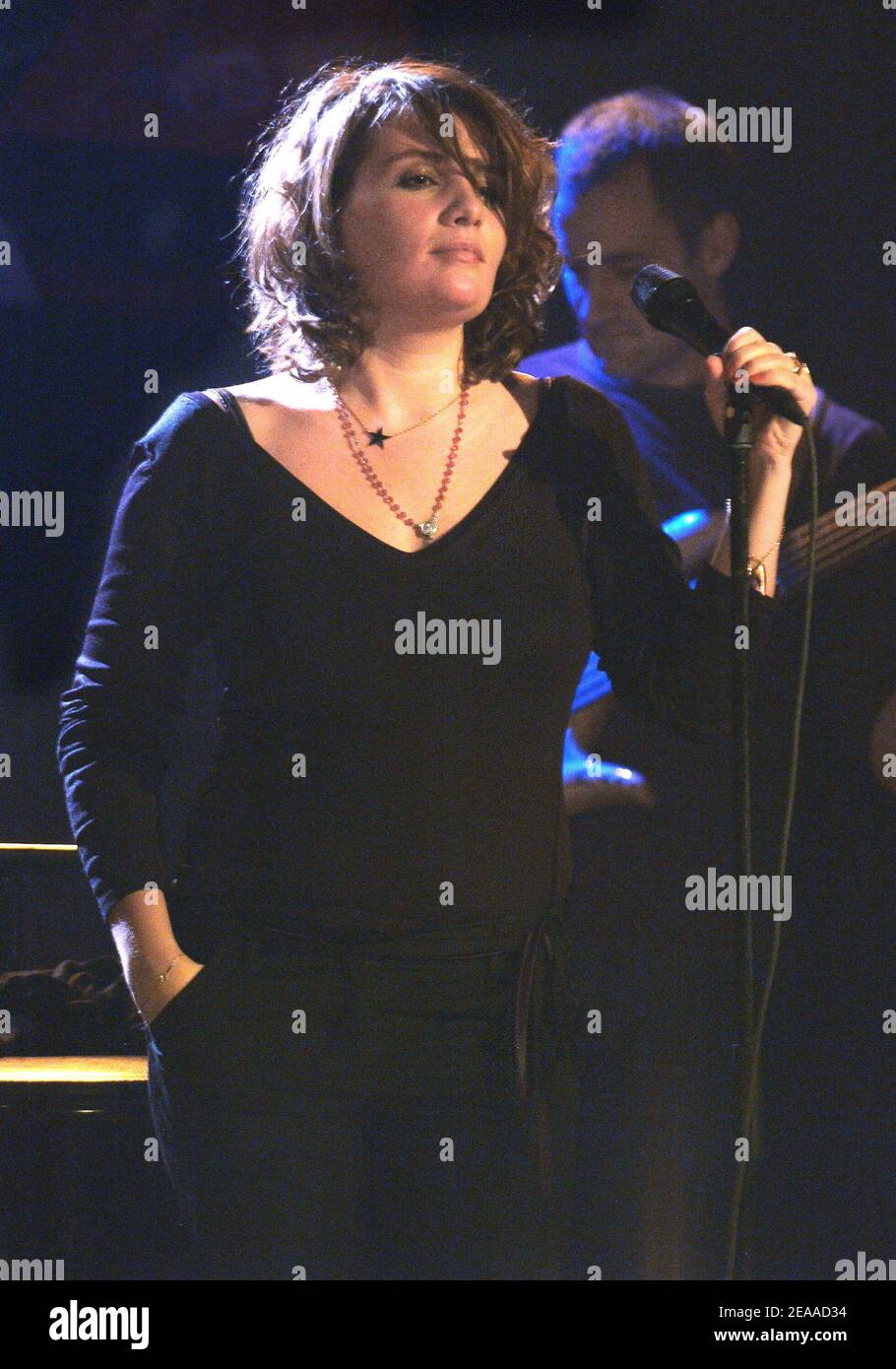 No Tabloids. French singer Marie-Amelie Seigner performs live on stage ...
