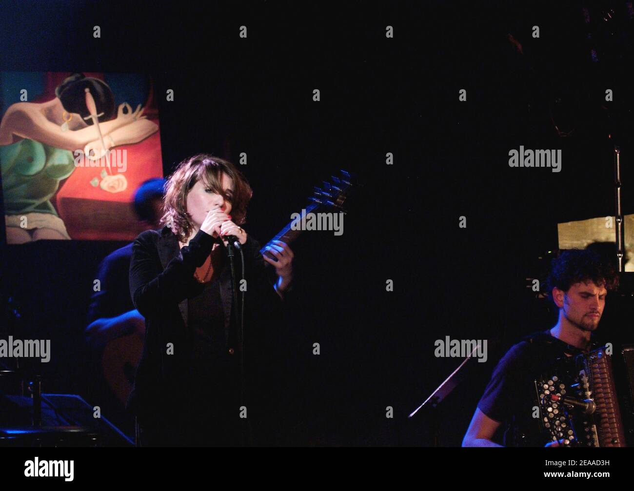 No Tabloids. French singer Marie-Amelie Seigner performs live on stage ...