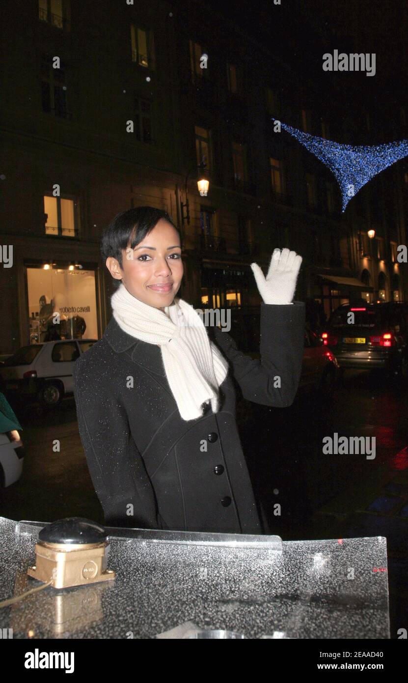 Former Miss France Sonia Rolland switches on the Christmas lights on ...