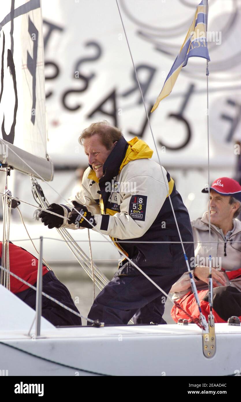 French TV presenter Roger Zabel takes part to the 1st Grand Prix of the ...