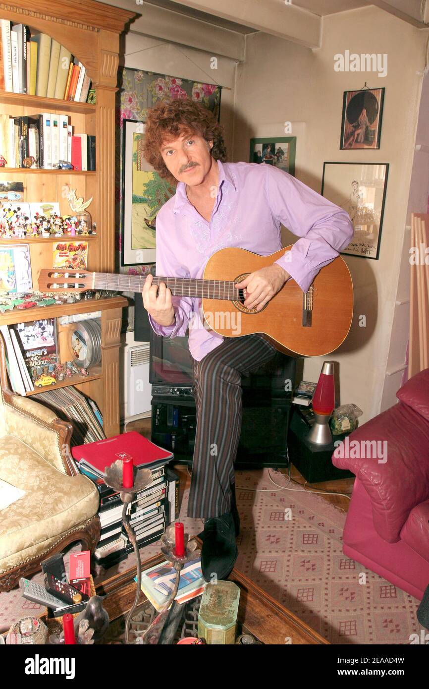 French singer Gerard Blanc attends the preparation meeting for the ...