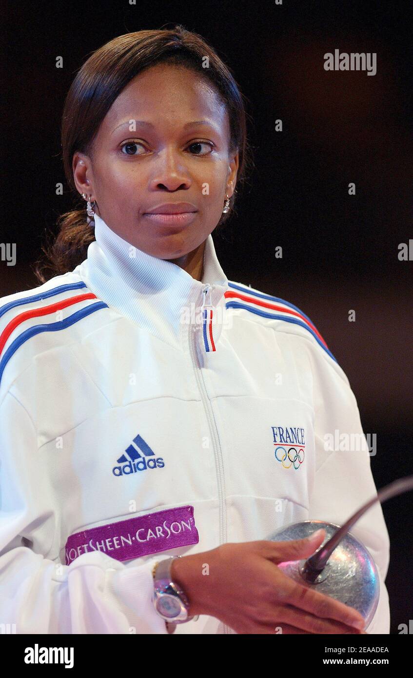 French fencing Olympic champion Laura Flessel-Colovic during the ...