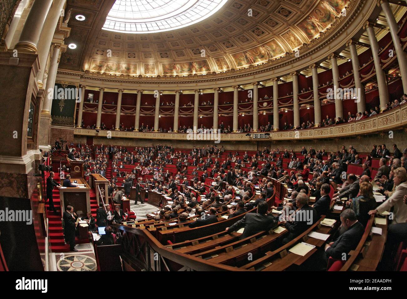 Illustration of the National Assembly in Paris, France, on November 29 ...