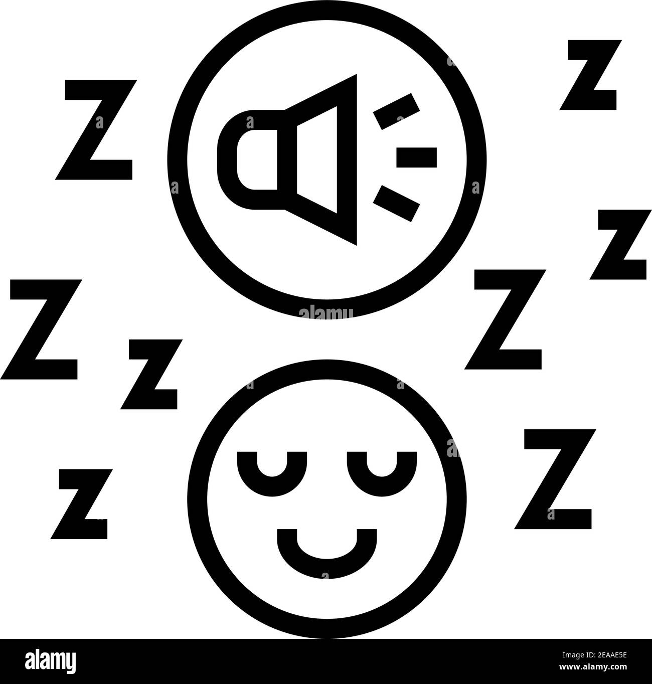 music for sleep line icon vector illustration Stock Vector Image & Art ...