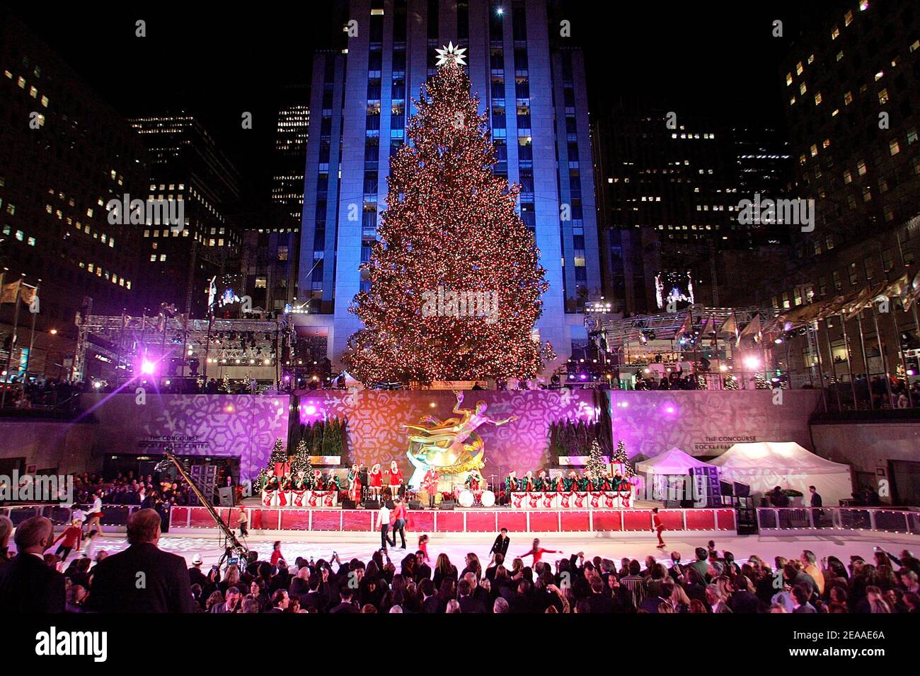 The Rockefeller Center Christmas Tree Lighting in Manhattan on November ...