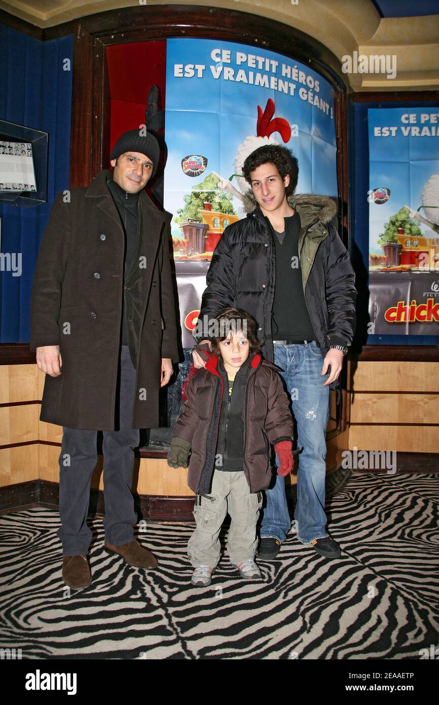 EXCLUSIVE. French actor Pascal Elbe with his family attends the ...