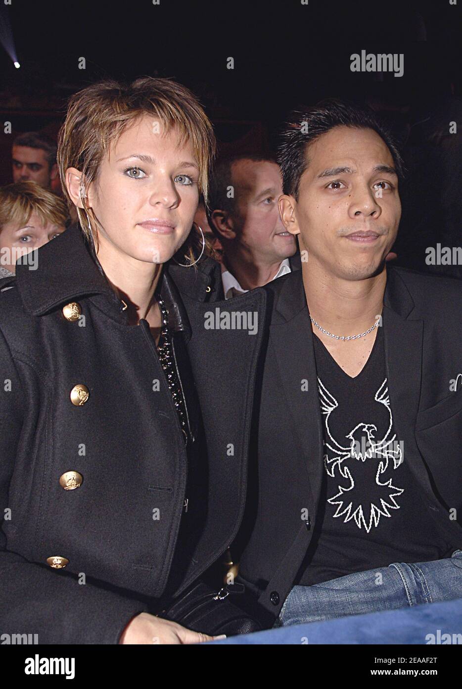 French singer Lorie and her boyfriend attend the premiere of the Phenix ...