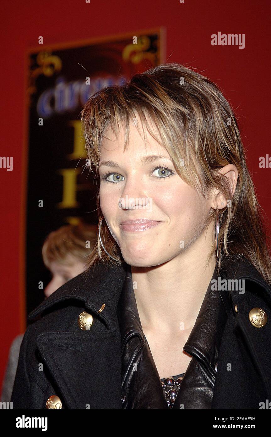 French singer Lorie attends the premiere of the Phenix Circus in Paris ...
