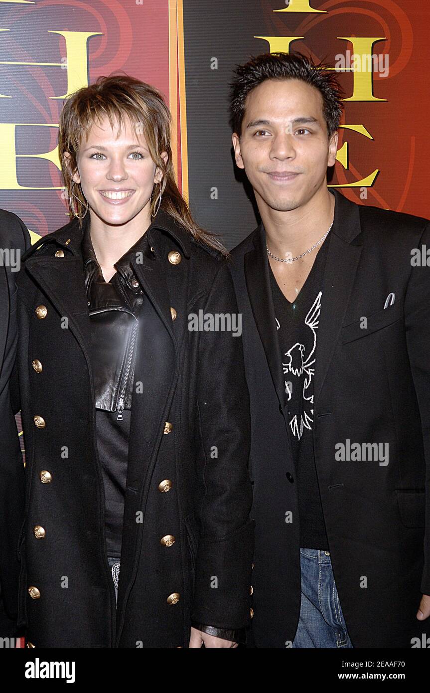 French singer Lorie and her boyfriend attend the premiere of the Phenix ...