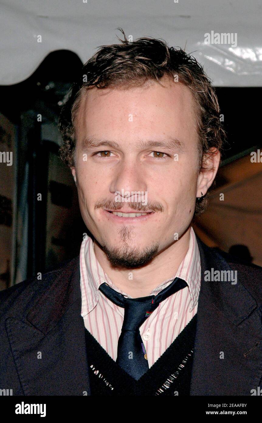 Australian actor and cast member Heath Ledger poses as he arrives at ...