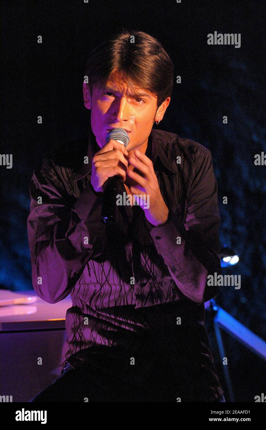 Polish born singer and 'Star Academy 4' winner Michal performs live on ...