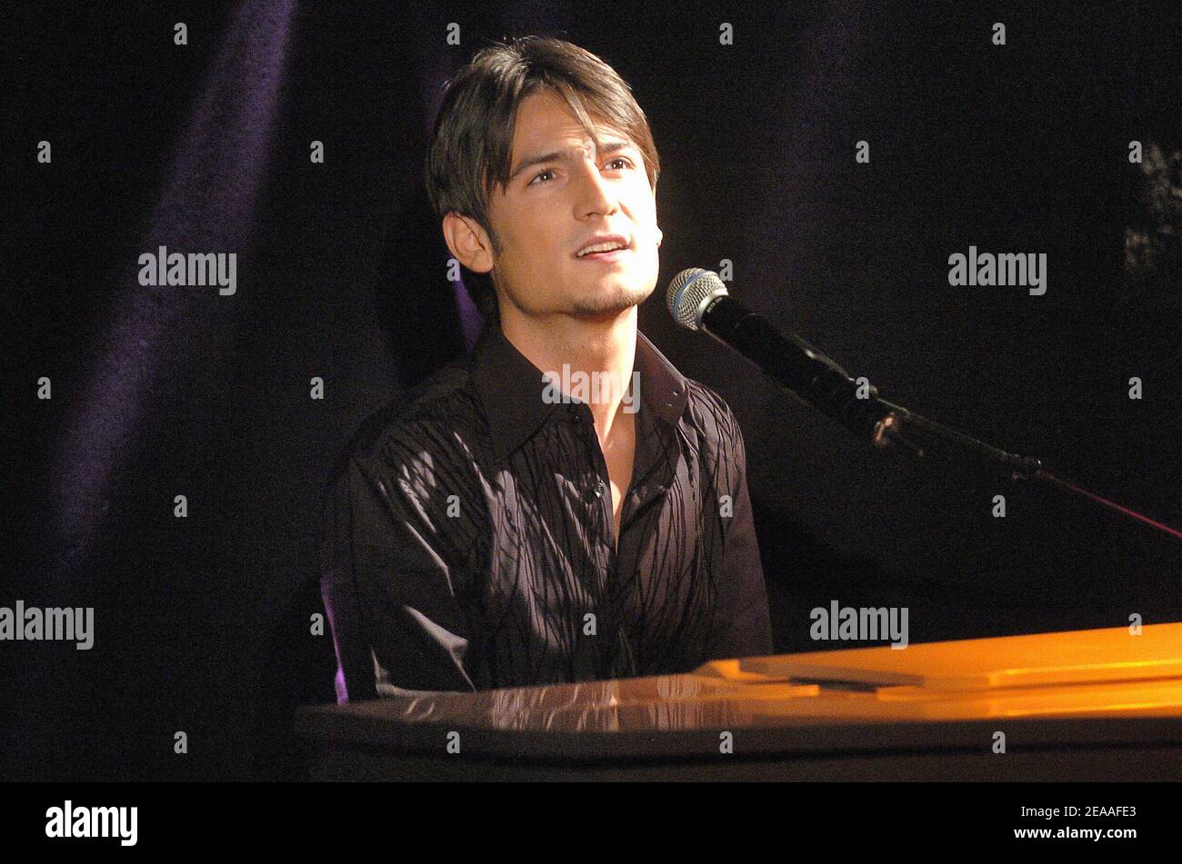 Polish born singer and 'Star Academy 4' winner Michal performs live on ...