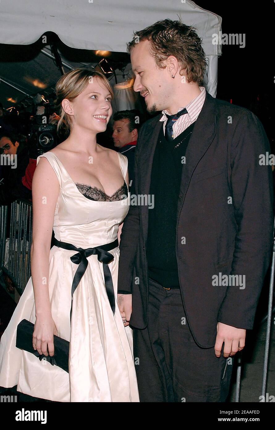 Australian actor and cast member Heath Ledger and his fiancee, U.S ...