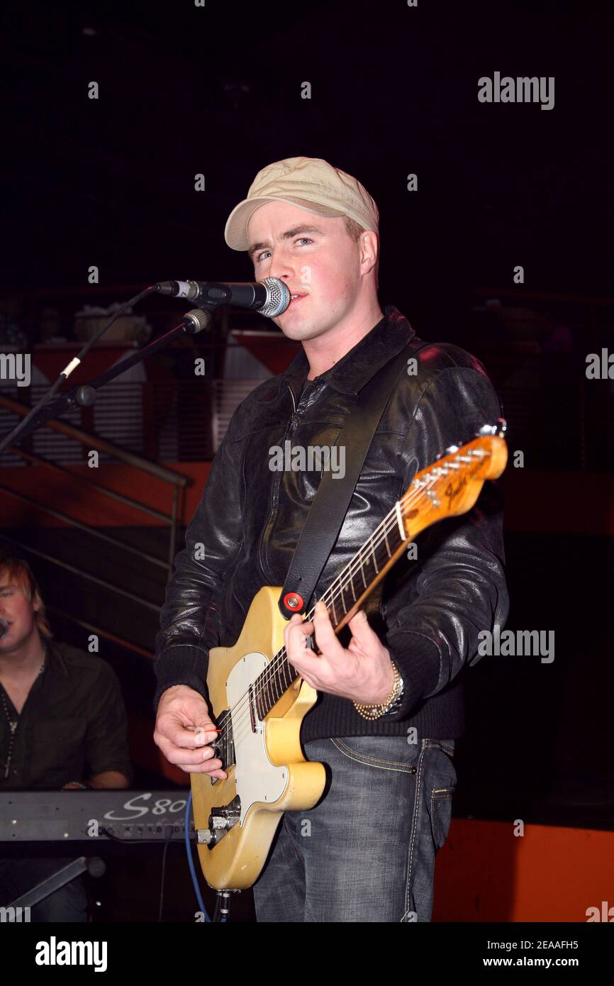 EXCLUSIVE, Finnish singer Robert Post performs live on stage during MTV ...