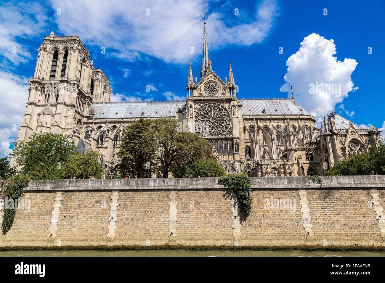 Seine and Notre Dame de Paris is the one of the most famous symbols of ...