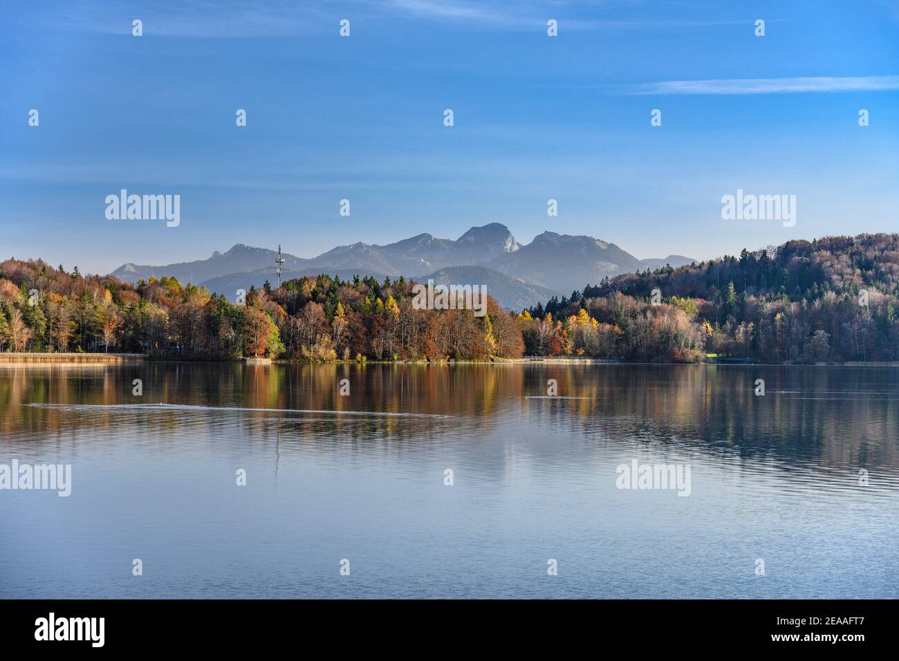 Seehamer see against wendelstein massif hi-res stock photography and ...