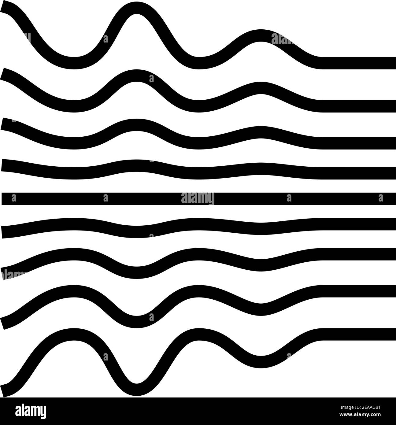 noise waves line icon vector illustration Stock Vector Image & Art - Alamy