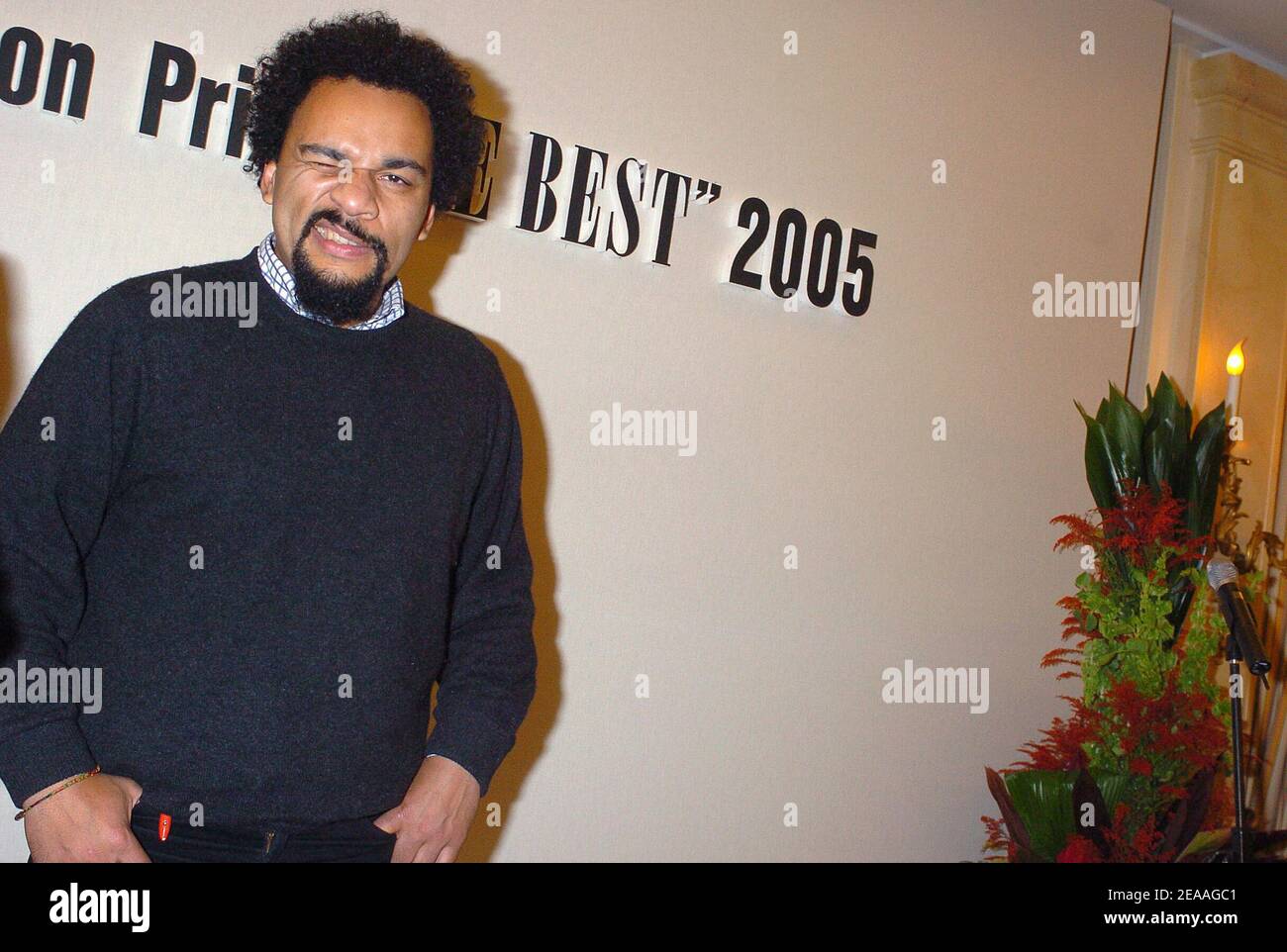 French humorist Dieudonn attends the 2005 edition of 'The Best' gala event held at the hotel ...
