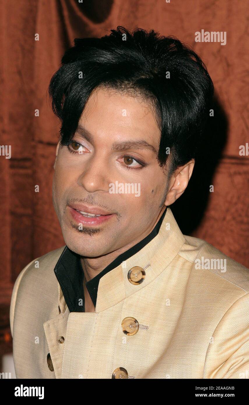 Prince attends a press conference to debut his new music video 'Te Amo ...