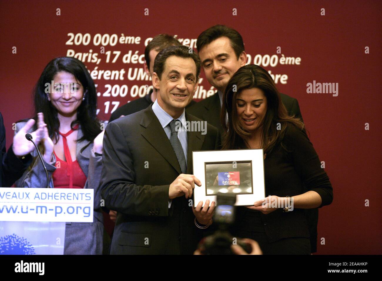 Interior Minister and UMP political party head Nicolas Sarkozy ...