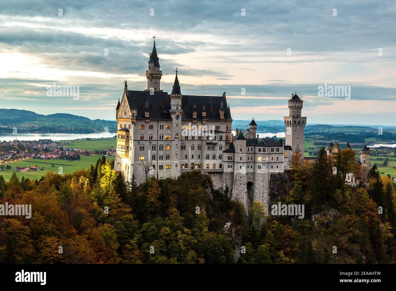 Neuschwanstein castle in a summer day in Germany Stock Photo - Alamy
