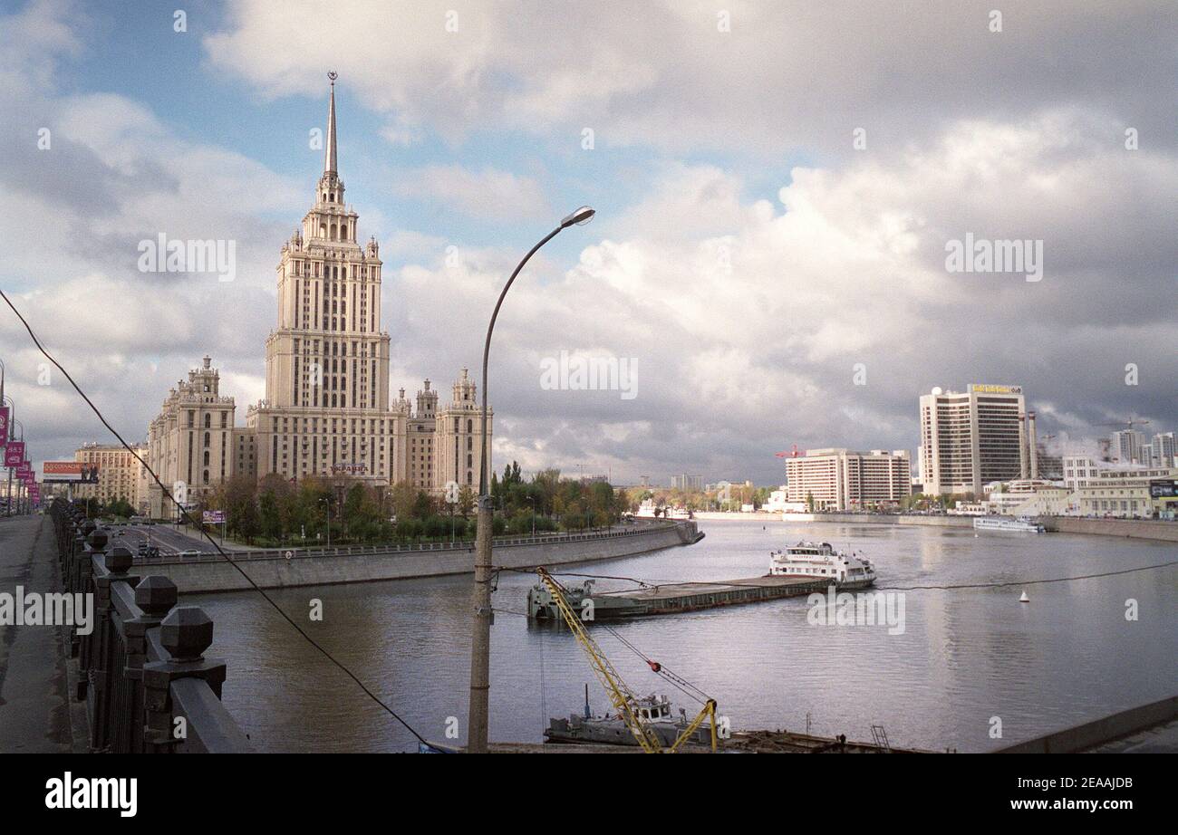 The iconic Stalinist skyscraper Hotel Ukraine, photographed here in ...