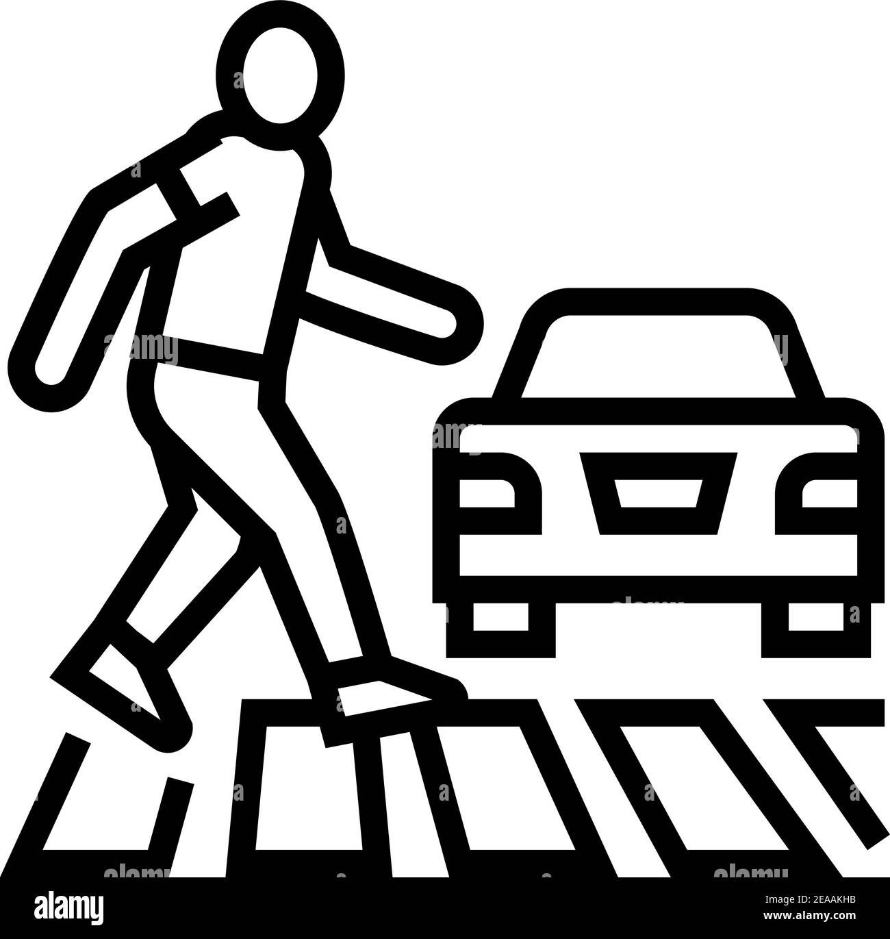 Accident on crossing Stock Vector Images - Alamy