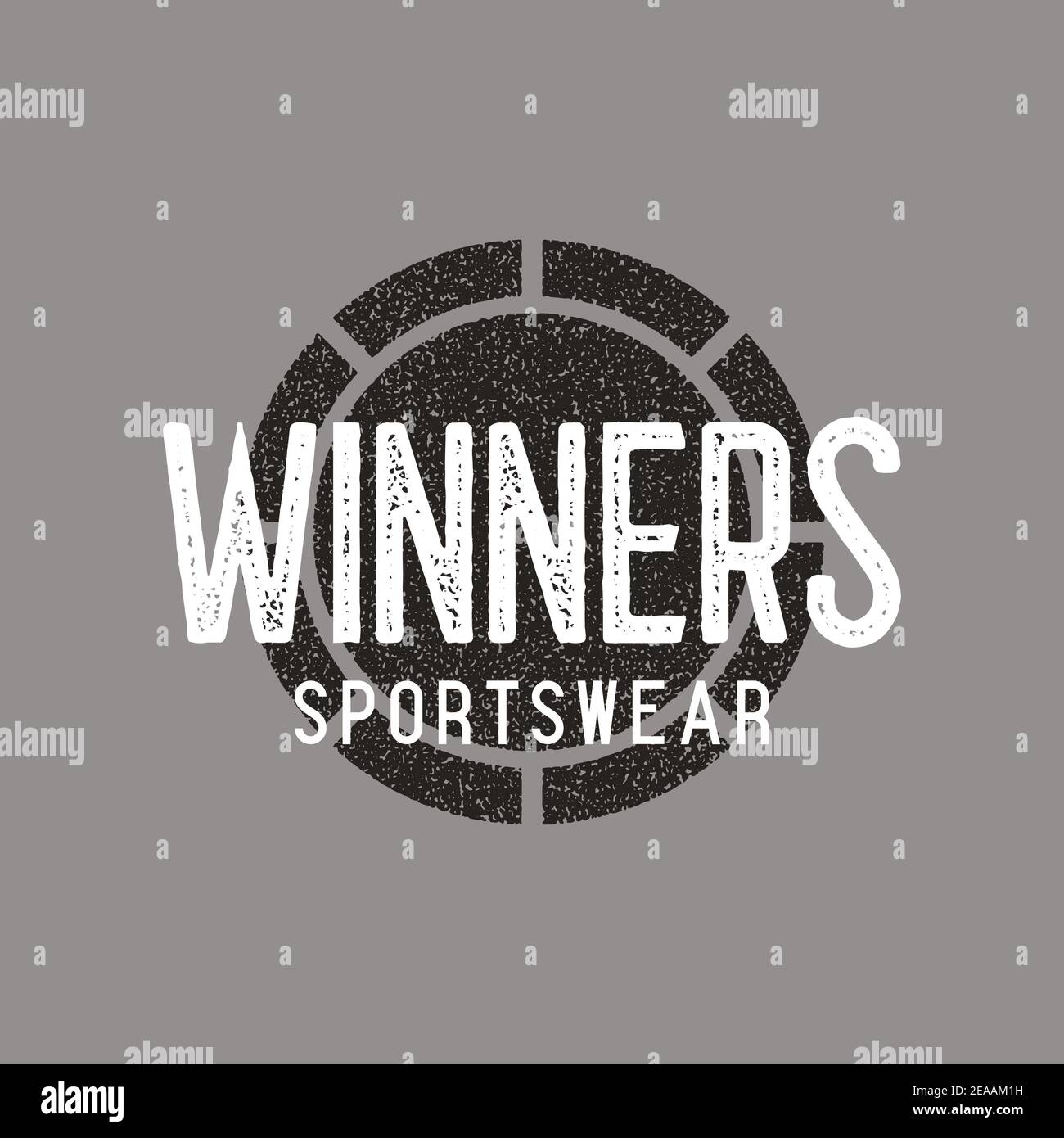 Activewear Logo With Texturized Icons Stock Photo - Alamy