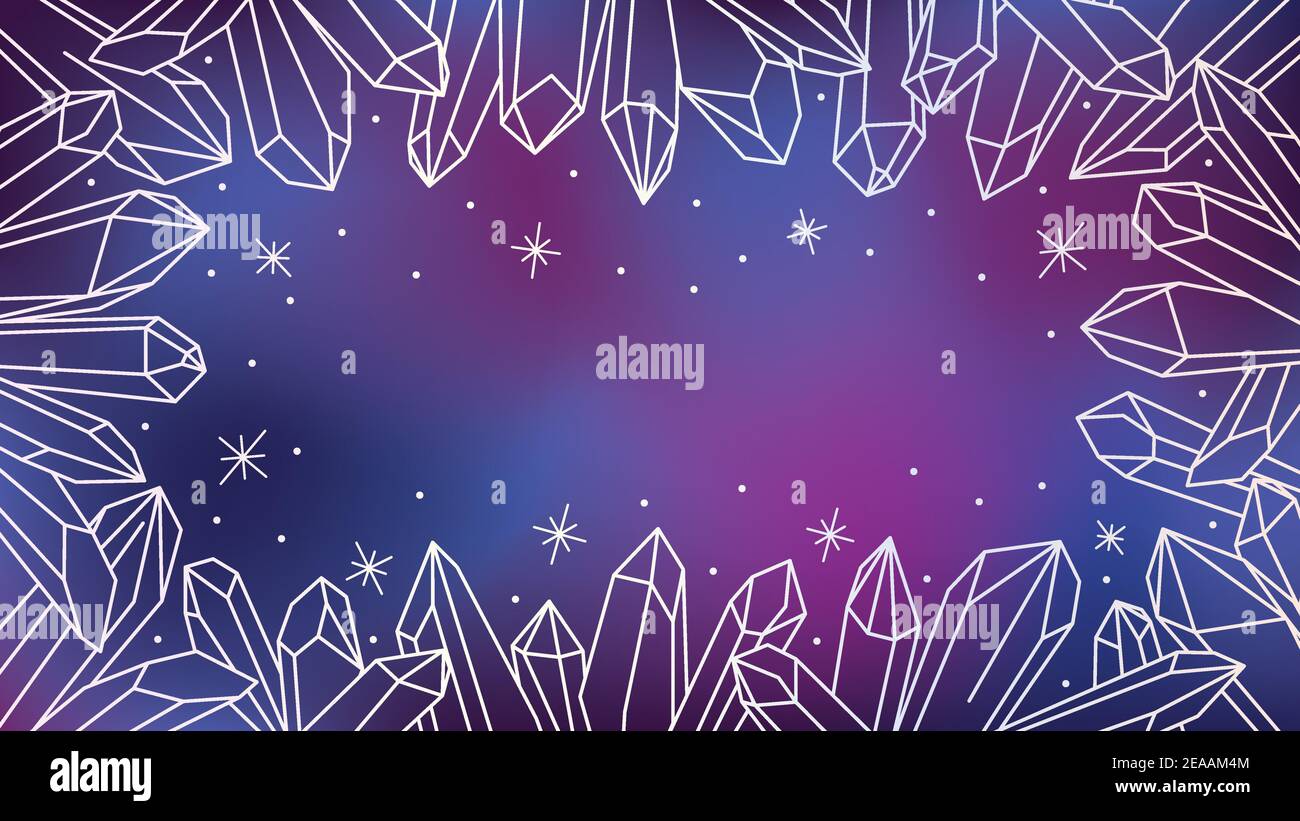 Space blurred background with white crystal outline. Pixiecore and ...
