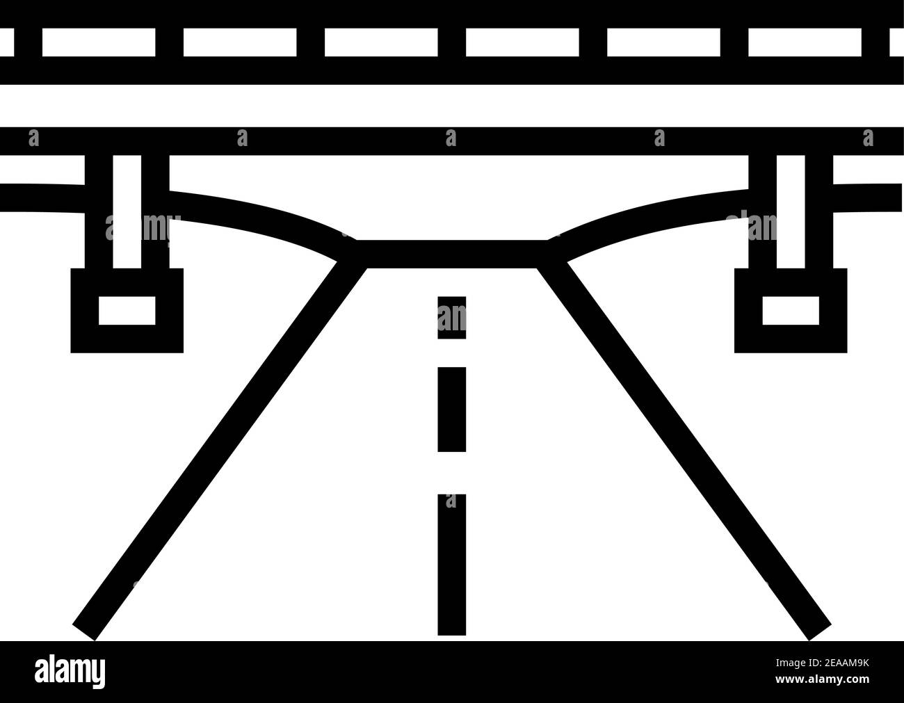 road and bridge line icon vector illustration Stock Vector Image & Art ...