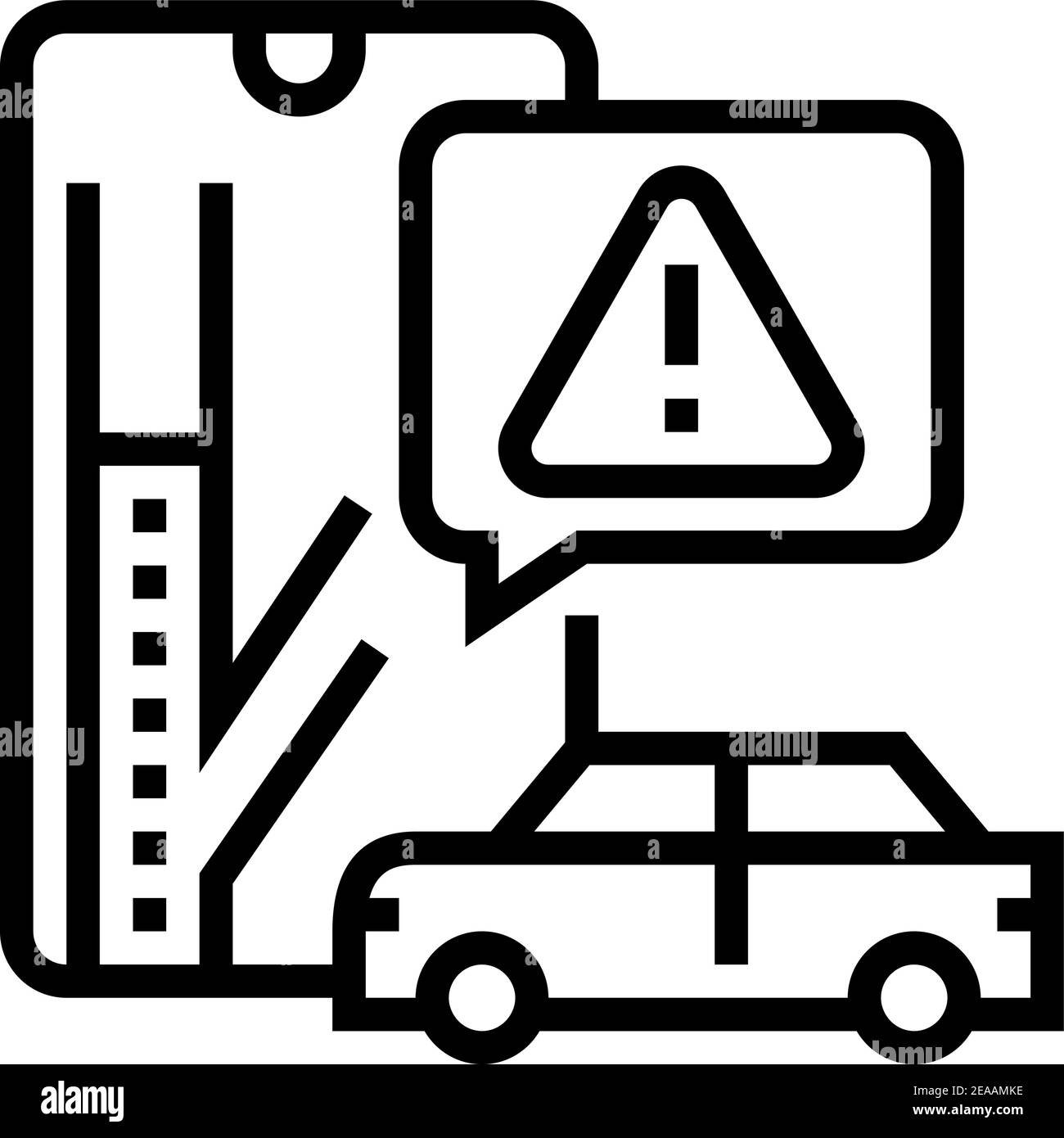 closed road warning line icon vector illustration Stock Vector Image ...