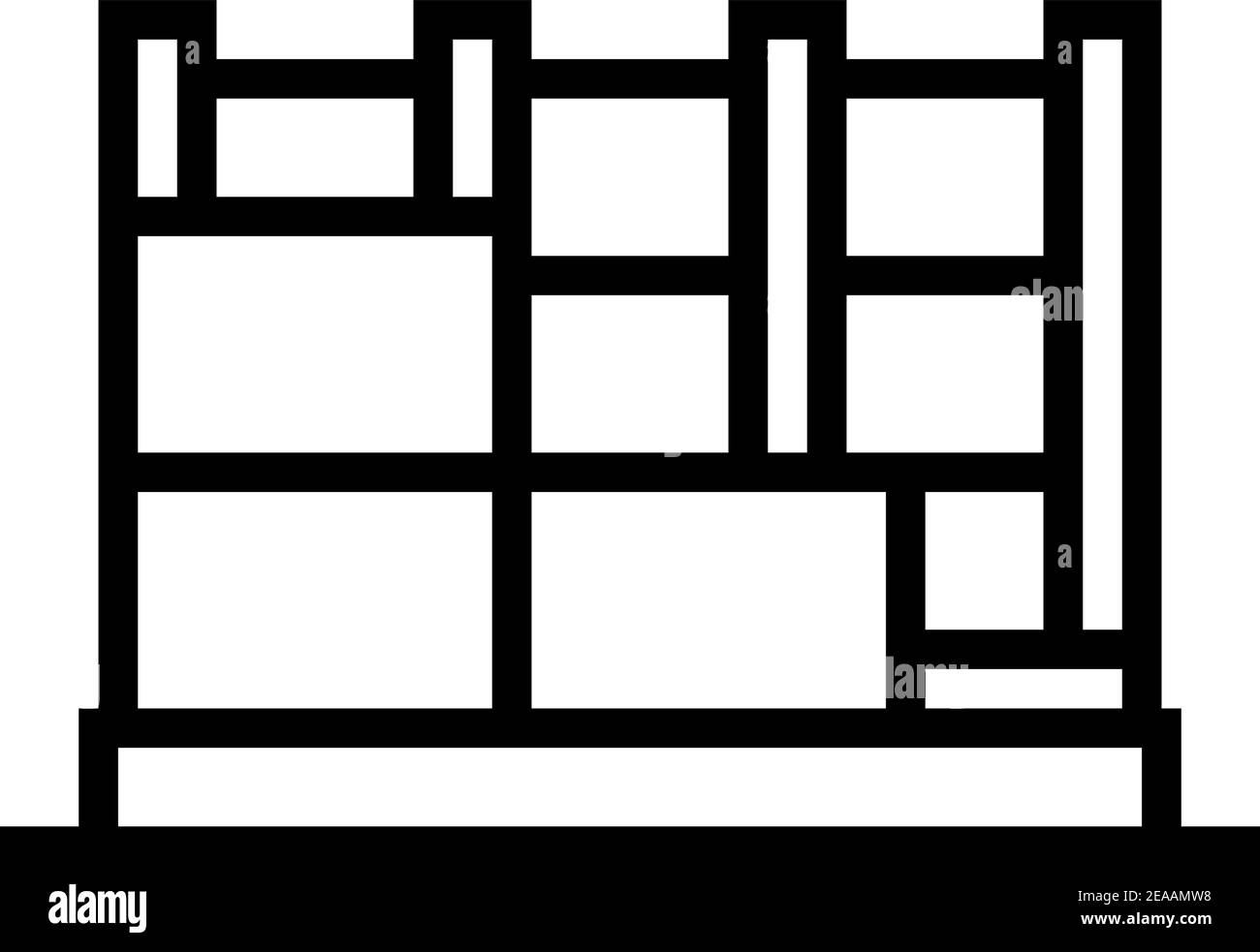 sheathing with osb plates line icon vector illustration Stock Vector ...