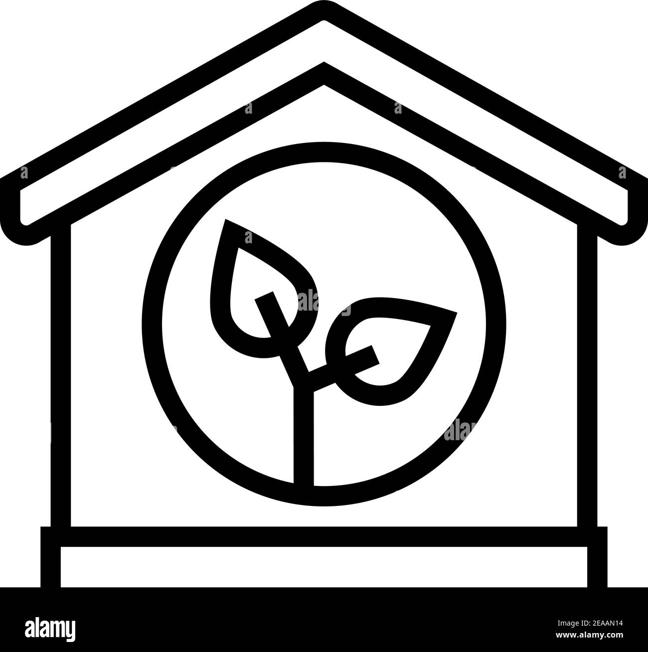 ecology clean house line icon vector illustration Stock Vector Image ...