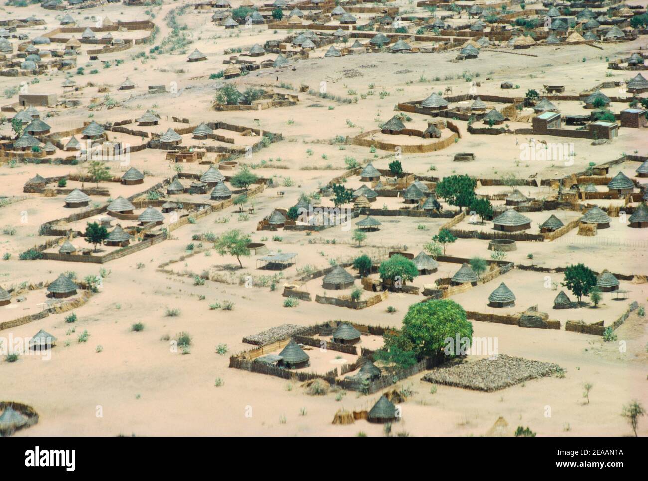 Darfur Sudan Aerial of Village Stock Photo - Alamy