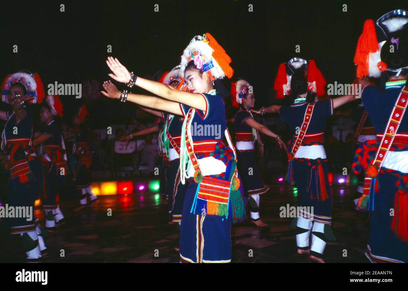 Hualien Taiwan Local Ami Tribe Dancer Traditional Dress Entertaining at ...