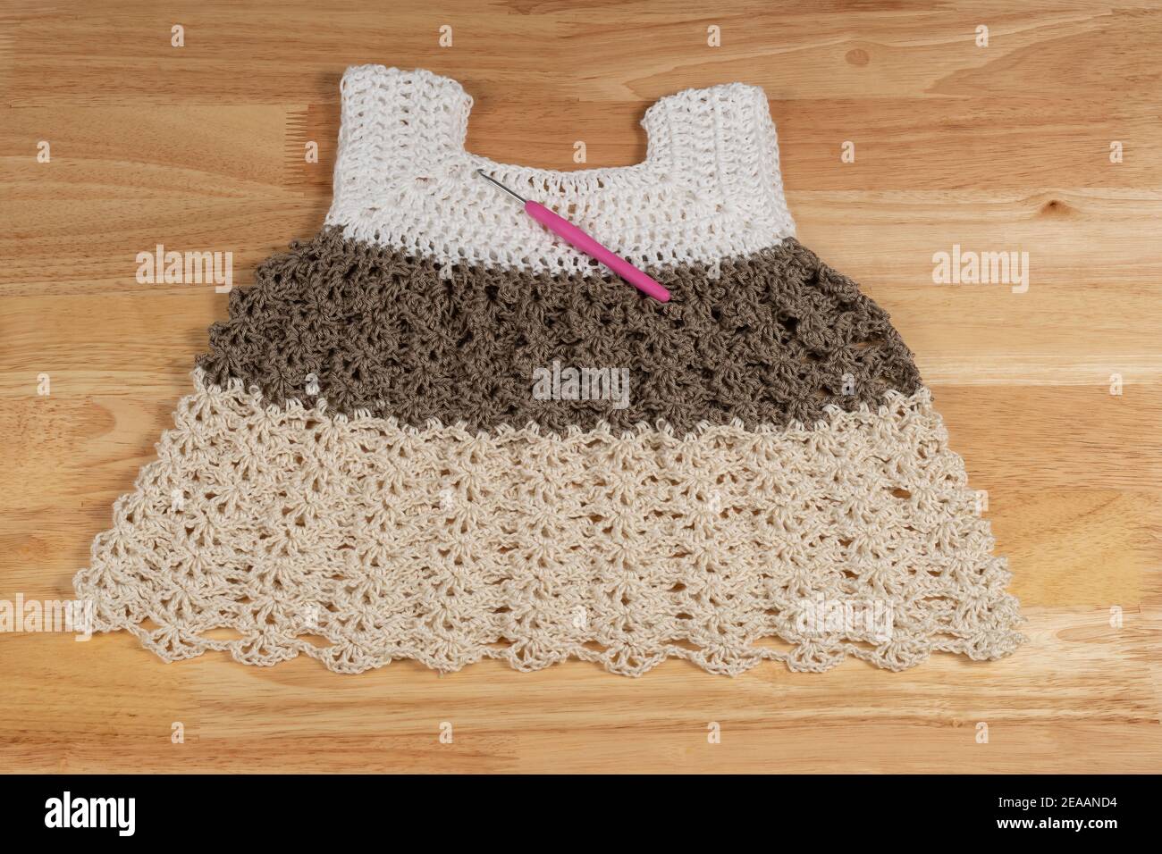 Crochet piece made of wool and knitted by hand Stock Photo - Alamy