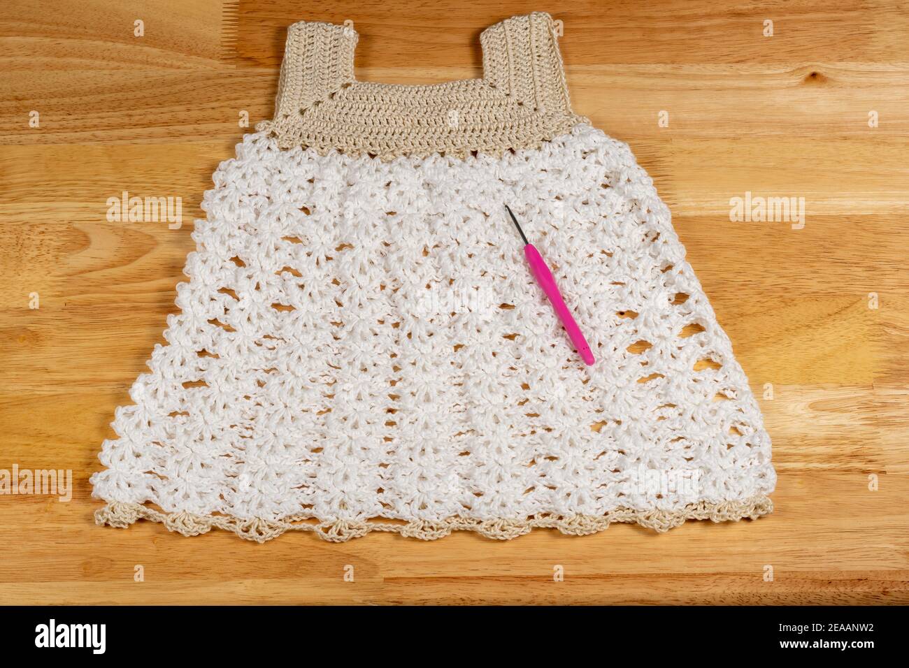 Crochet piece made of wool and knitted by hand Stock Photo - Alamy