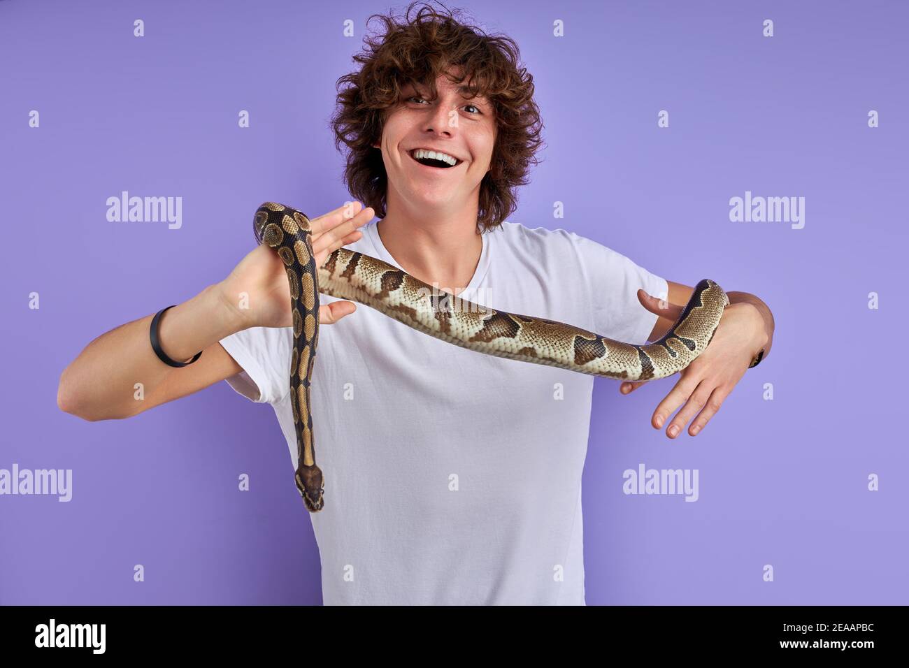 Person afraid snake hi-res stock photography and images - Alamy