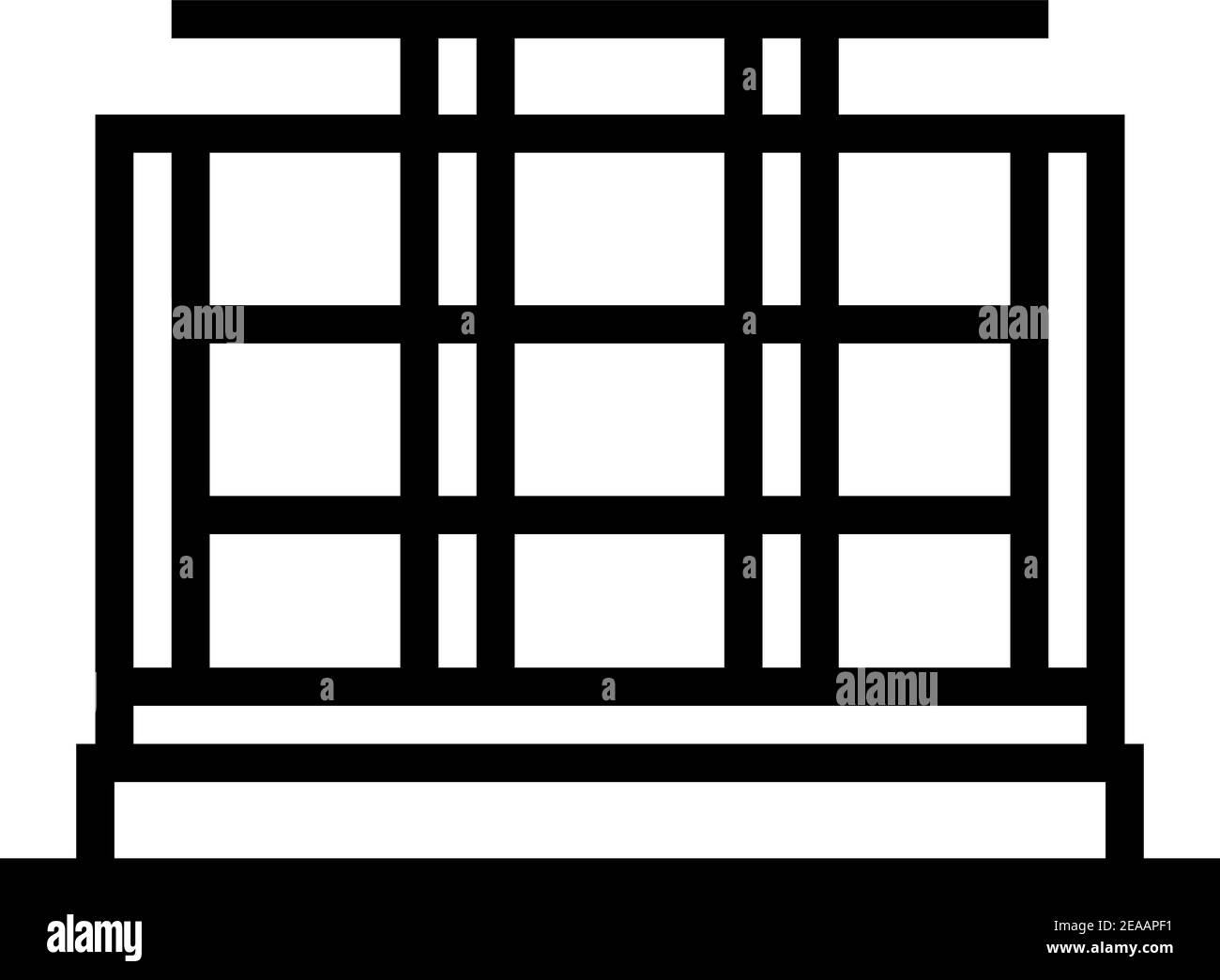 steel frame building line icon vector illustration Stock Vector Image ...