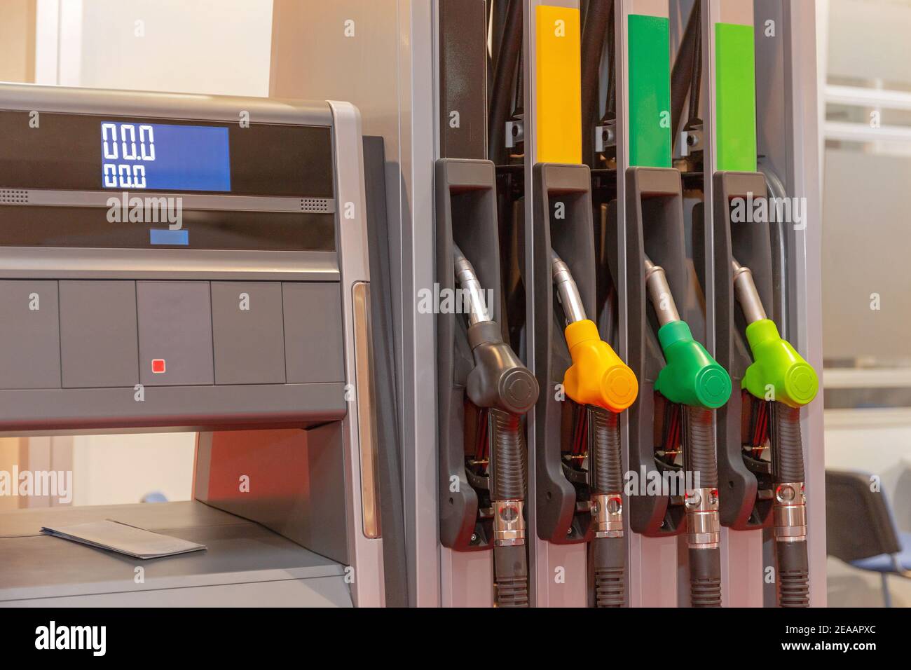 Modern filling machine nozzles hi-res stock photography and images - Alamy